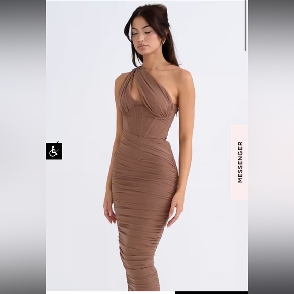 House of CB | Dresses | House Of Cb Valentina Asymmetric Cut Out Midi ...